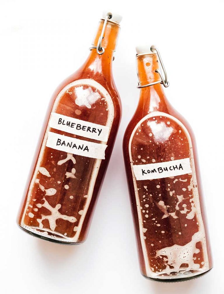 Home Brewed Blueberry Banana Kombucha | Brew Buch